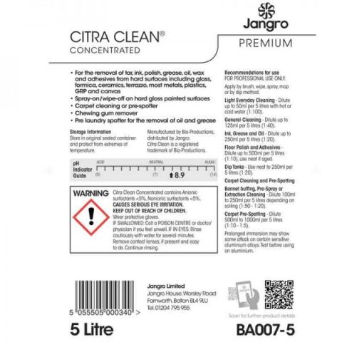 PREMIUM CITRA CLEAN CONCENTRATE 5LTR - MADVIK